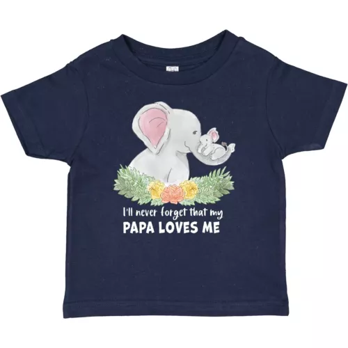 Bella Canvas I'll Never Forget That My Papa Loves Me With Cute Baby Toddler Shirt Animals ...