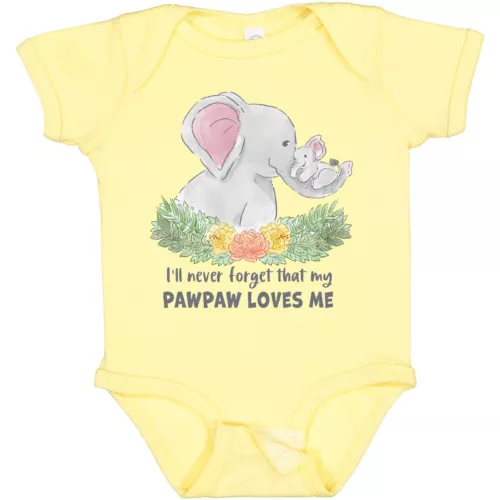 Bella Canvas I'll Never Forget That My Pawpaw Loves Me With Cute Baby Bodysuit Zoo Bodysuit ...