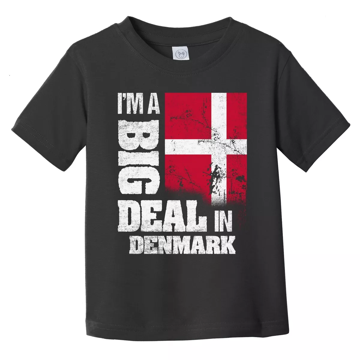Bella Canvas I'm A Big Deal In Denmark Funny Danish Flag Toddler Boys ...