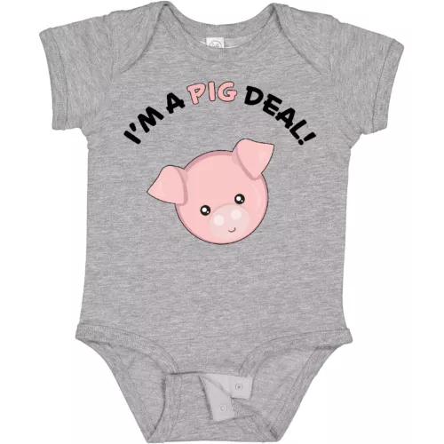 Bella Canvas I'm A Pig Deal Cute Pig Pun Baby Farm Animals Pigs Fun ...