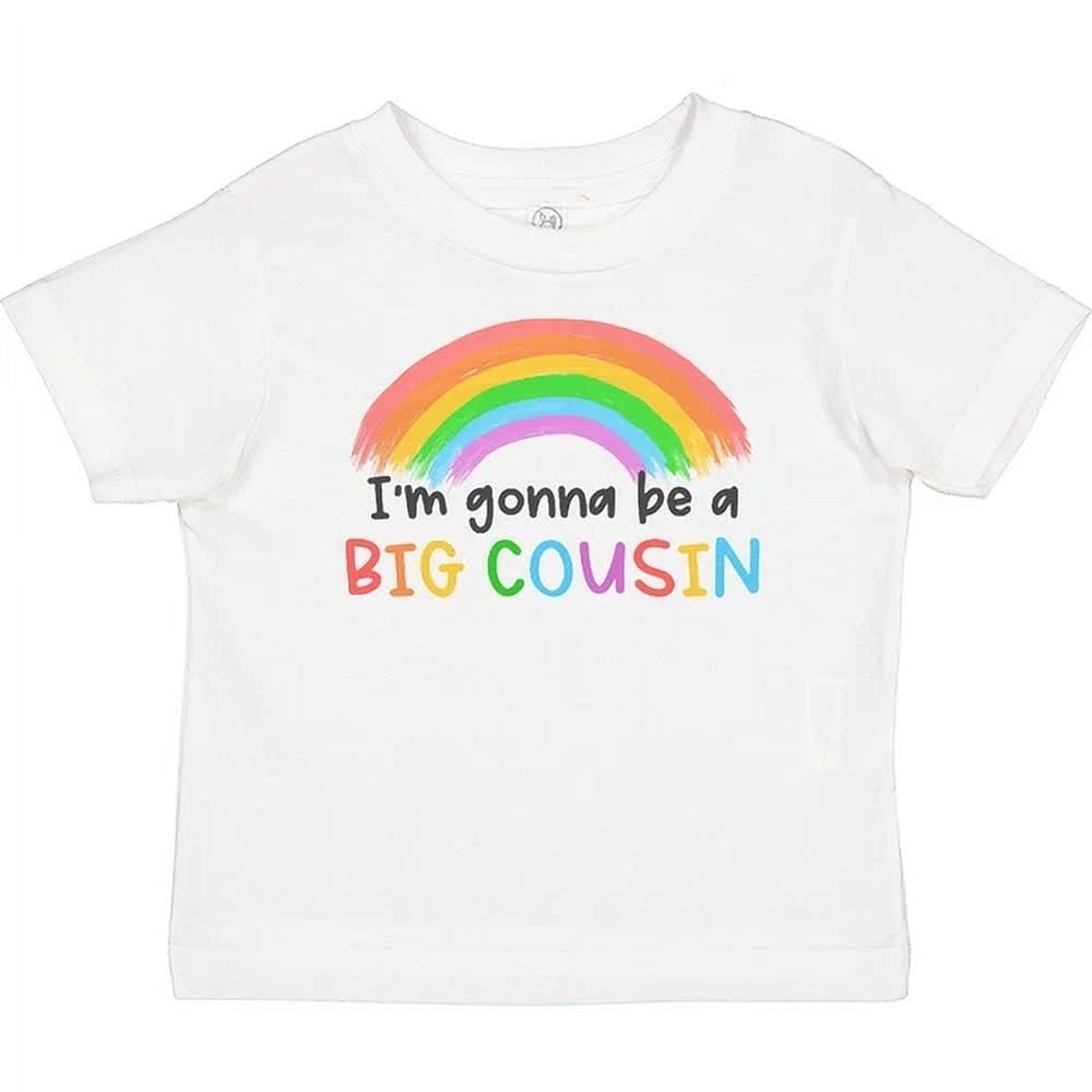 Bella Canvas I'm Gonna Be A Big Cousin Rainbow Baby Toddler Shirt New Little Announcement ...