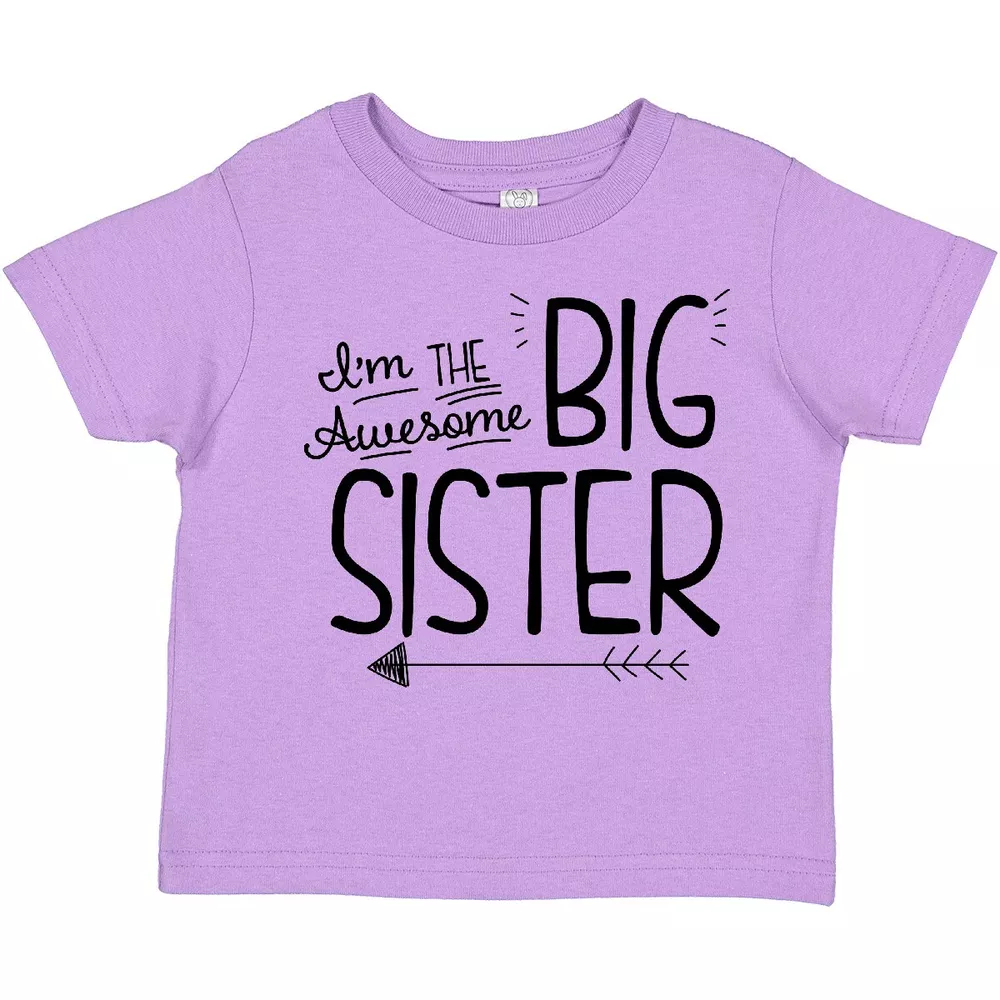 Bella Canvas I'm The Awesome Big Sister Toddler Shirt Children Sis Girl Family Toddler Shirt ...