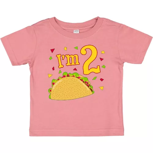 Bella Canvas I'm Two- Taco Birthday Party Baby Toddler Shirt Birthdays ...