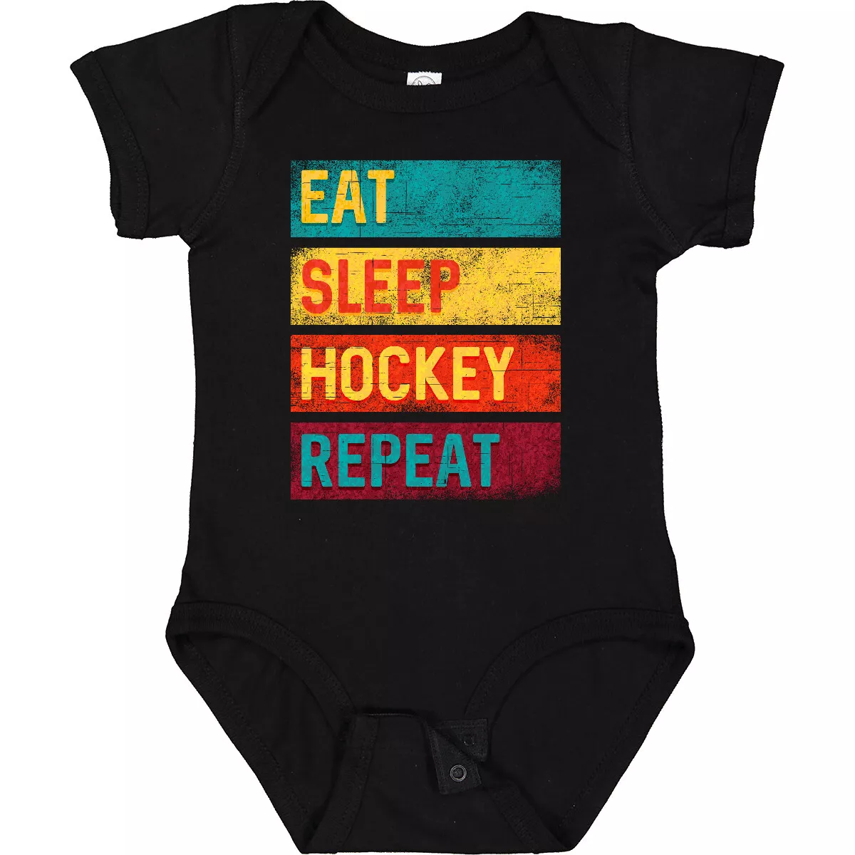 Bella Canvas Ice Hockey Eat Sleep Hockey Repeat Infant Creeper Apparel ...