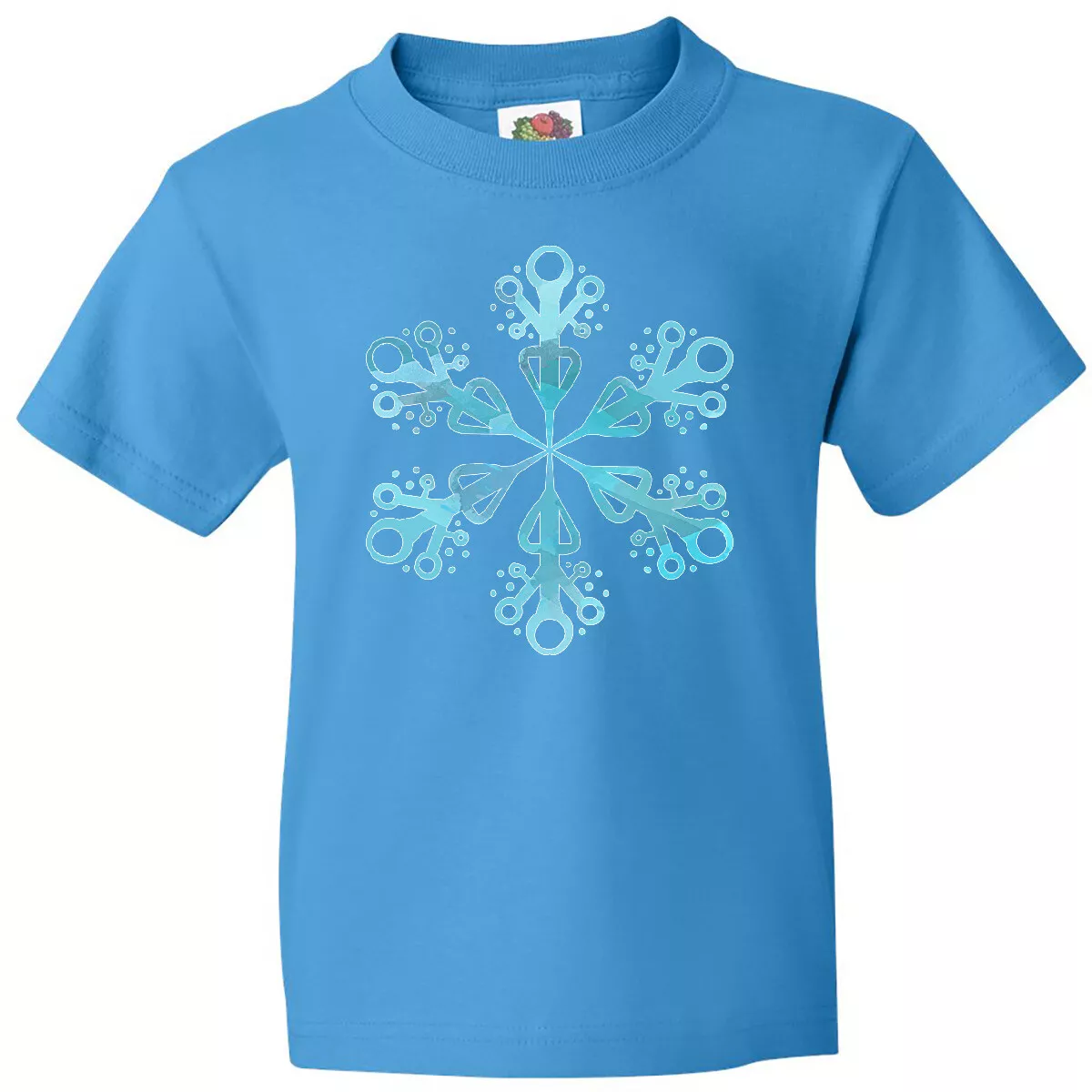 Bella Canvas Icy Blue Winter Snowflake Toddler T-Shirt Snow Watercolor ...