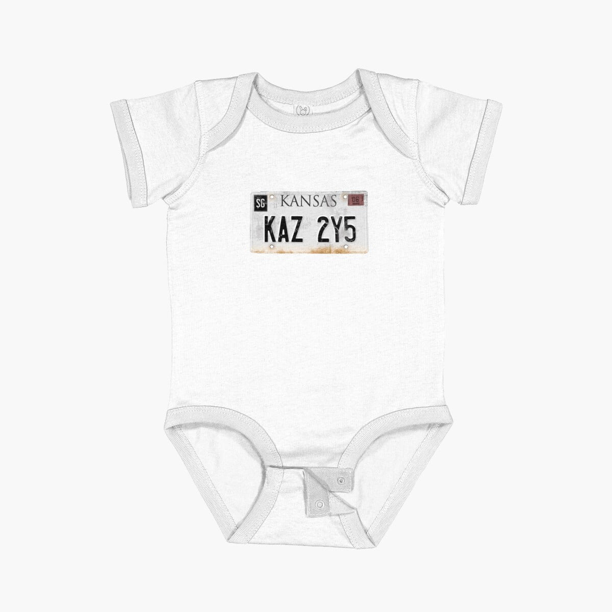 Bella Canvas Impala Licence Plate Short Sleeve Baby One-Piece Newborn ...