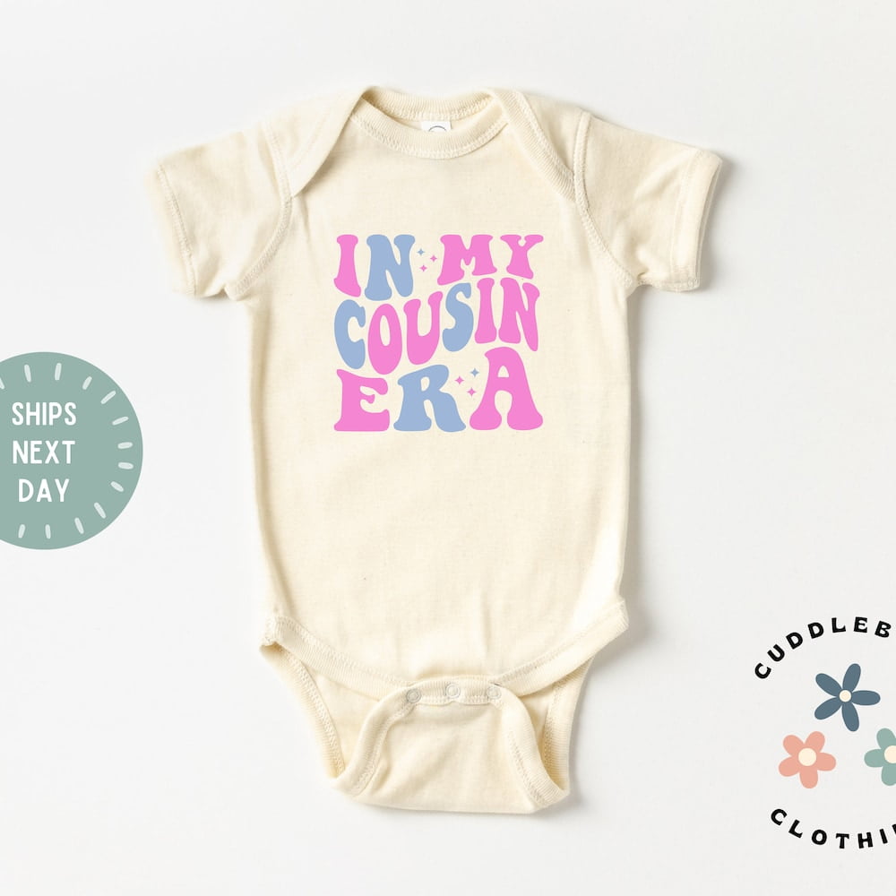 Bella Canvas In My Cousin Era Baby Bodysuit, Retro Cousin Crew, Baby Cousin, Gift For niece, New ...