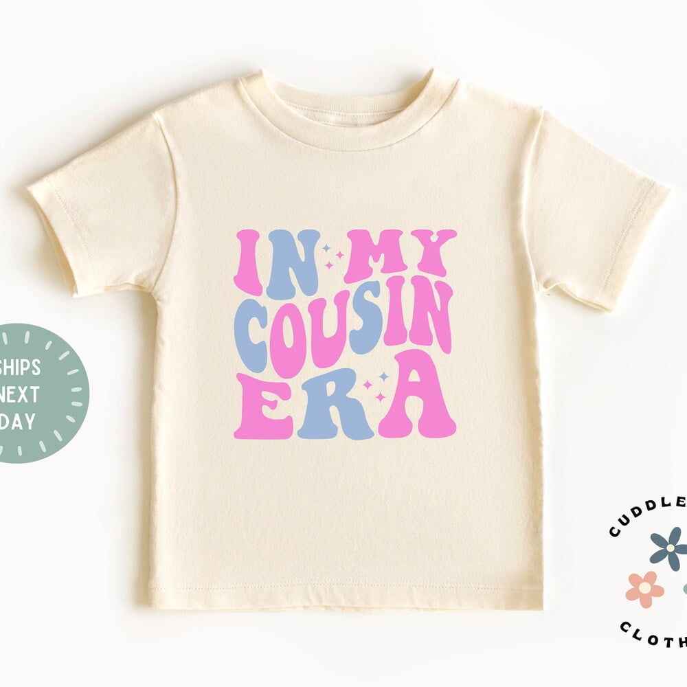Bella Canvas In My Cousin Era Girls Tee, Cute Retro Cousin Kids Shirt, Cousin Crew Shirt, Cute ...