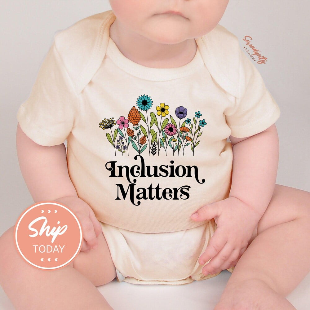 Bella Canvas with Inclusion Matters, Cute, Flower Design Baby Clothes ...