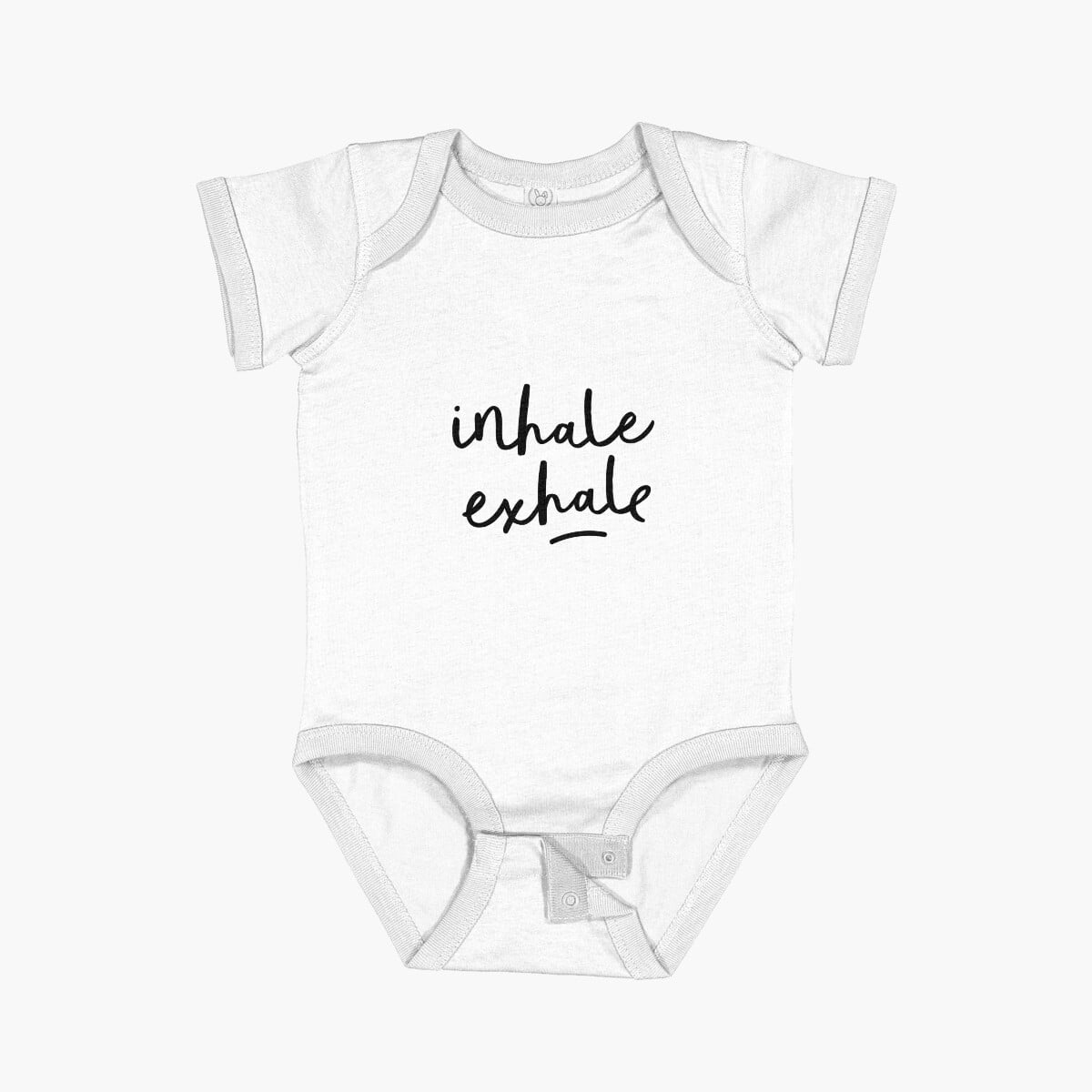Bella Canvas Inhale Exhale Short Sleeve Baby One-Piece Newborn Gender ...