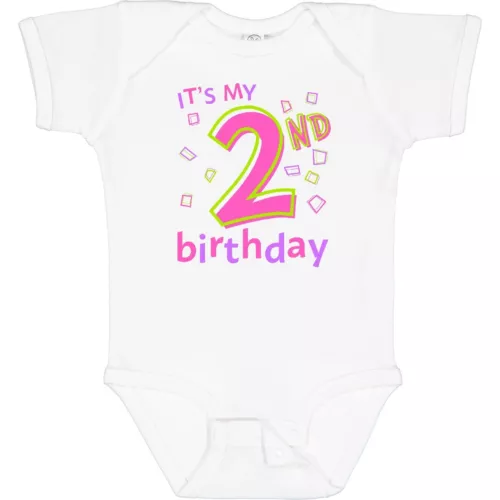 Bella Canvas It'S My Second Birthday Baby Bodysuit Birthdays 2Nd 2 Two ...