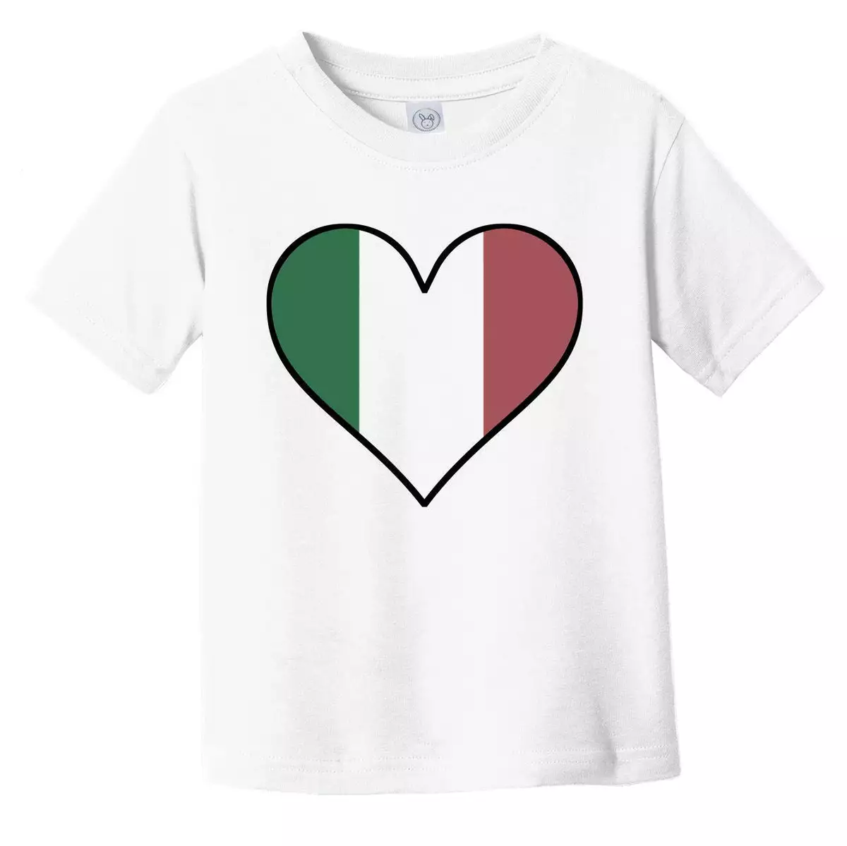 Bella Canvas Italian Flag T-Shirt - Cute Italian Flag Heart ...