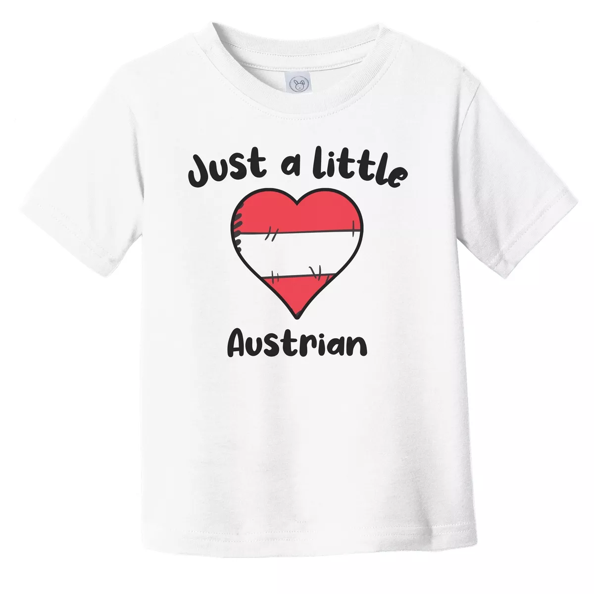 Bella Canvas Just A Little Austrian Cute Austria Flag Heart Toddler ...