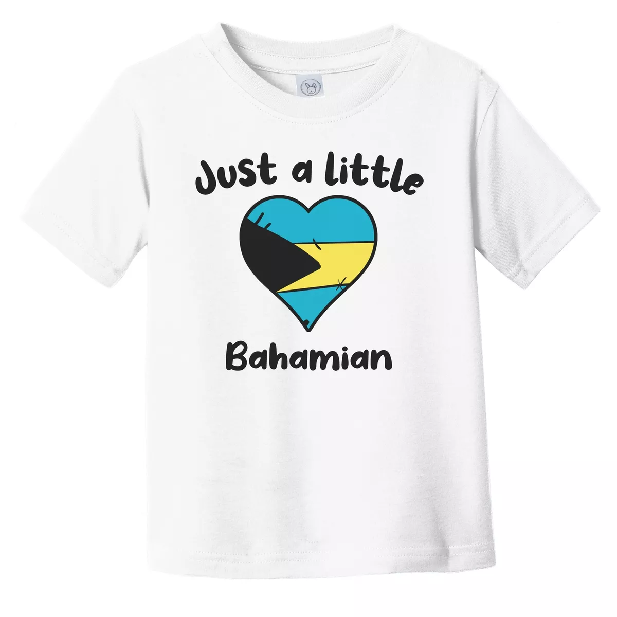 Bella Canvas Just A Little Bahamian Cute Bahamas Flag Heart Toddler T ...