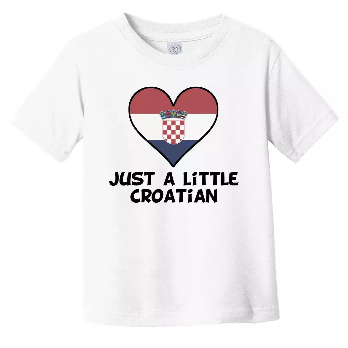 Bella Canvas Just A Little Croatian T-Shirt - Funny Croatia FlagToddler ...