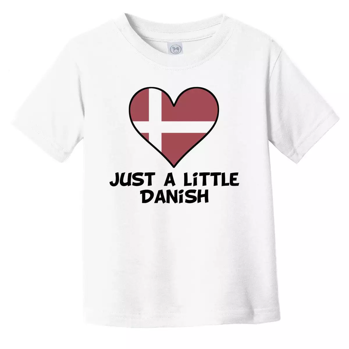 Bella Canvas Just A Little Danish - Funny Denmark FlagToddler Shirt ...