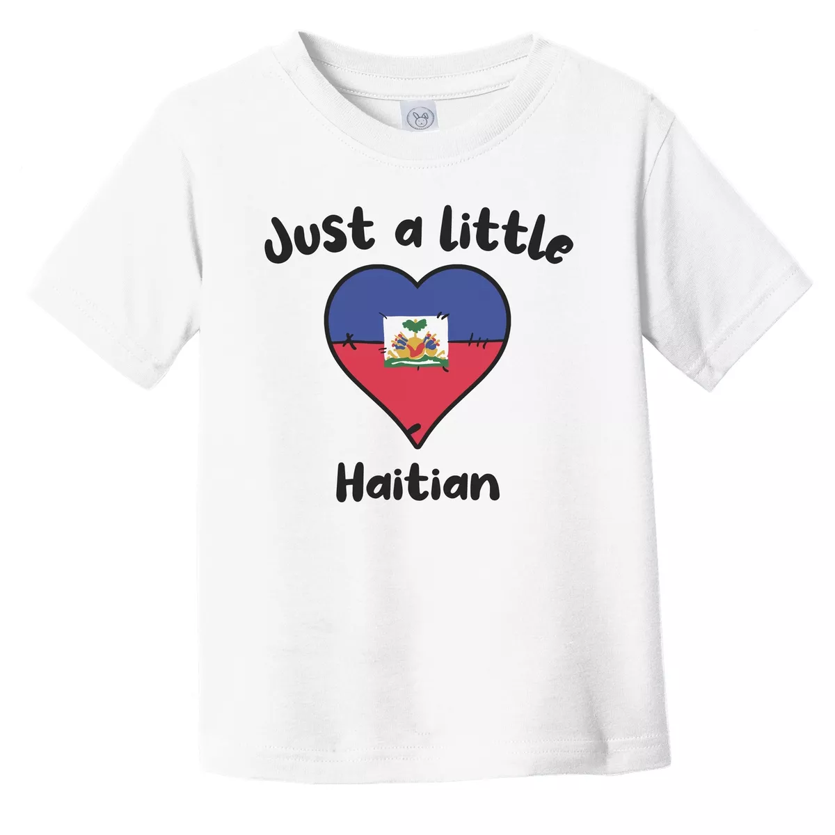 Bella Canvas Just A Little Haitian Cute Haiti Flag Heart Toddler Boys ...