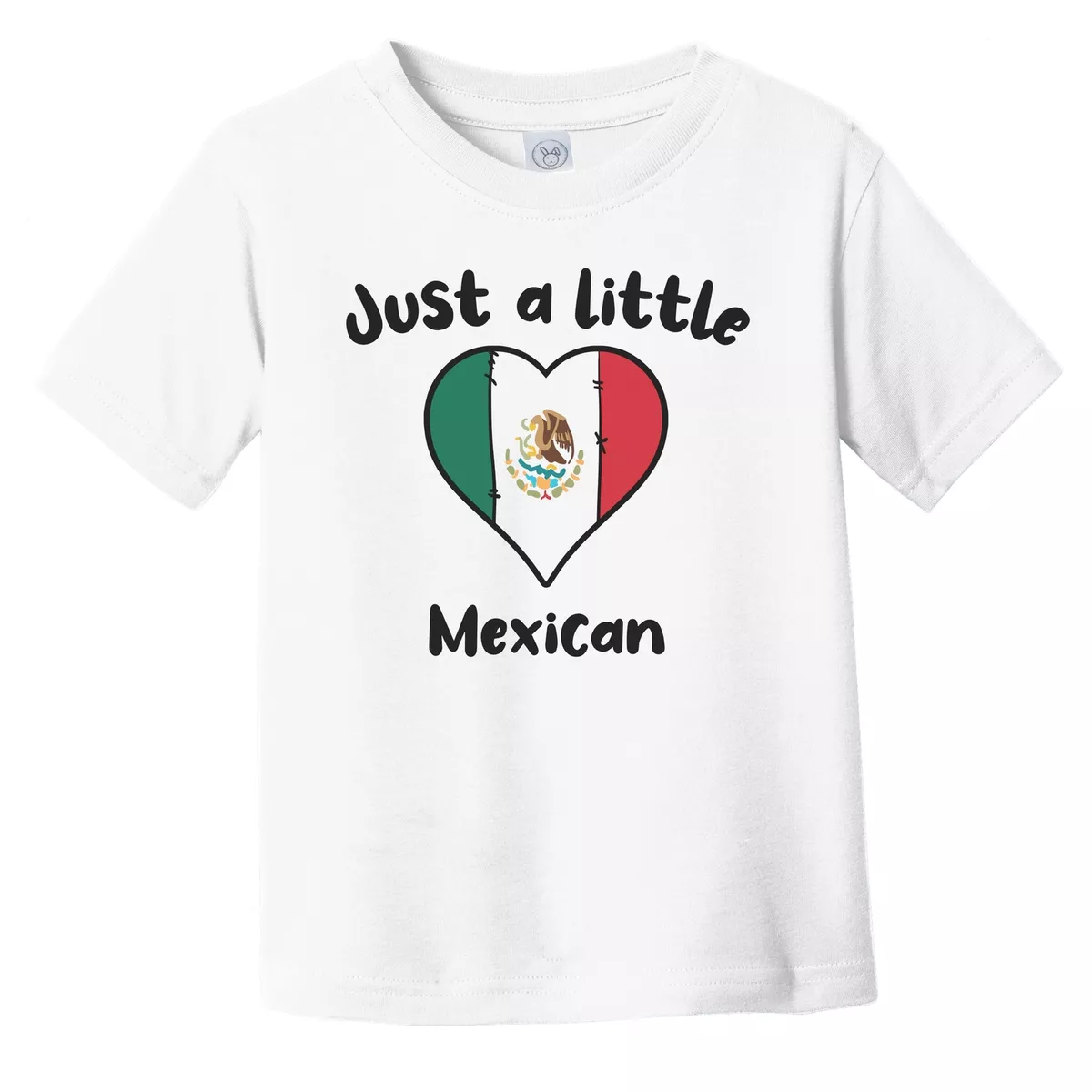 Bella Canvas Just A Little Mexican Cute Mexico Flag Heart Toddler Boys ...