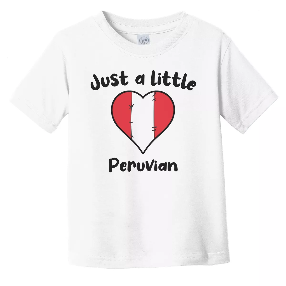 Bella Canvas Just A Little Peruvian Cute Peru Flag Heart Toddler Boys ...