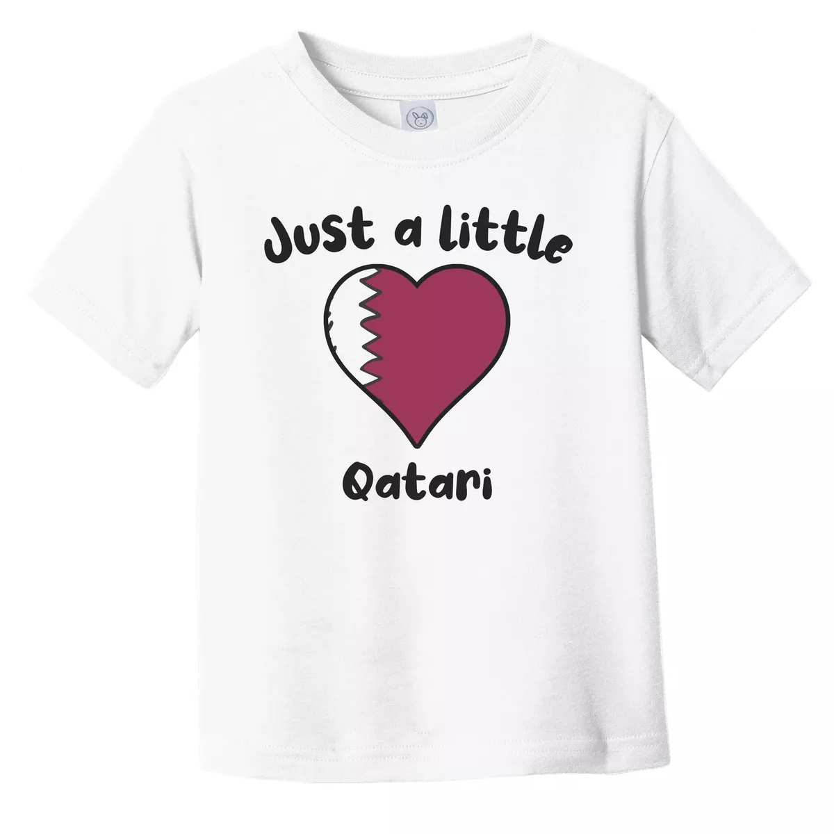 Bella Canvas Just A Little Qatari Cute Qatar Flag Heart Toddler Boys ...