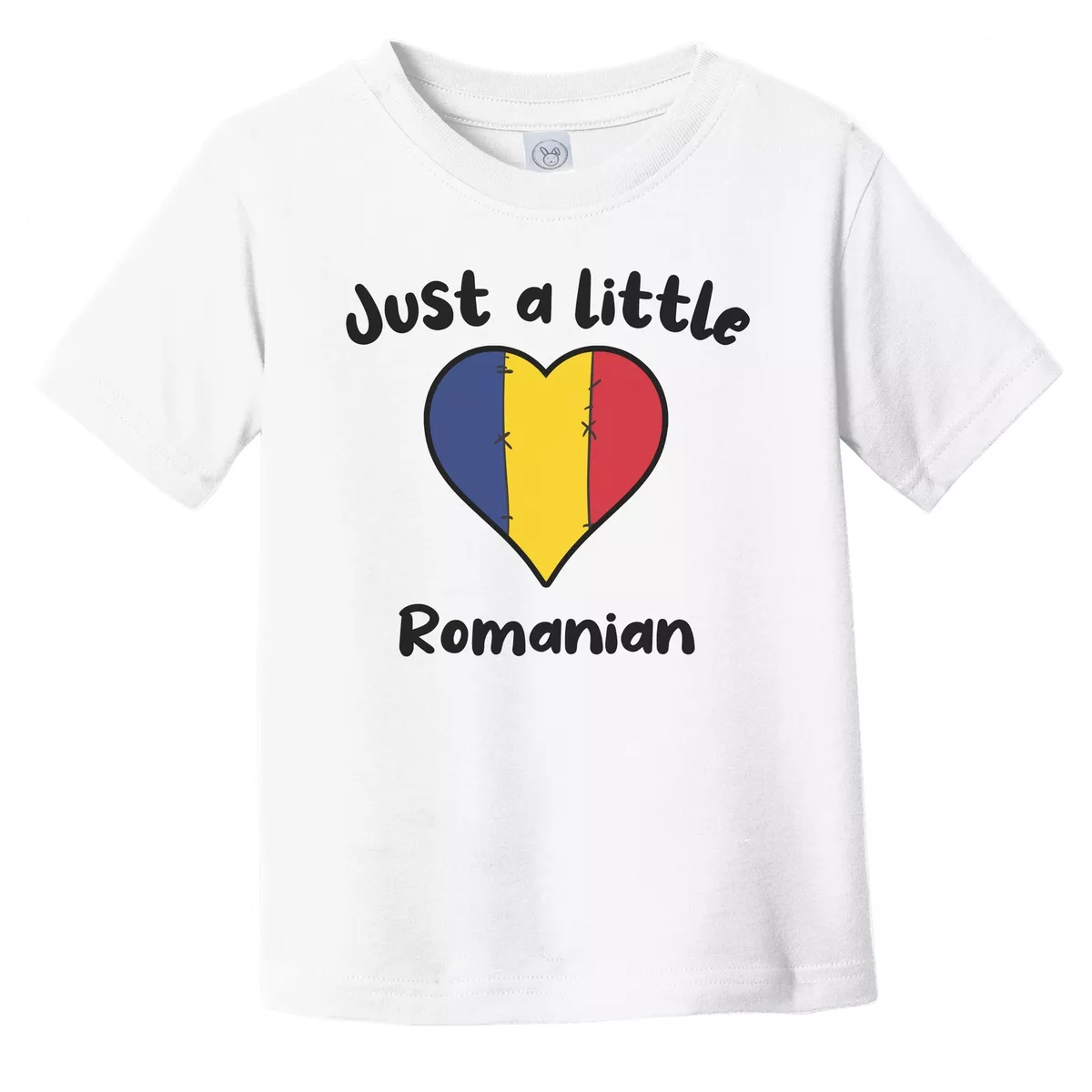Bella Canvas Just A Little Romanian Cute Romania Flag Heart Toddler ...