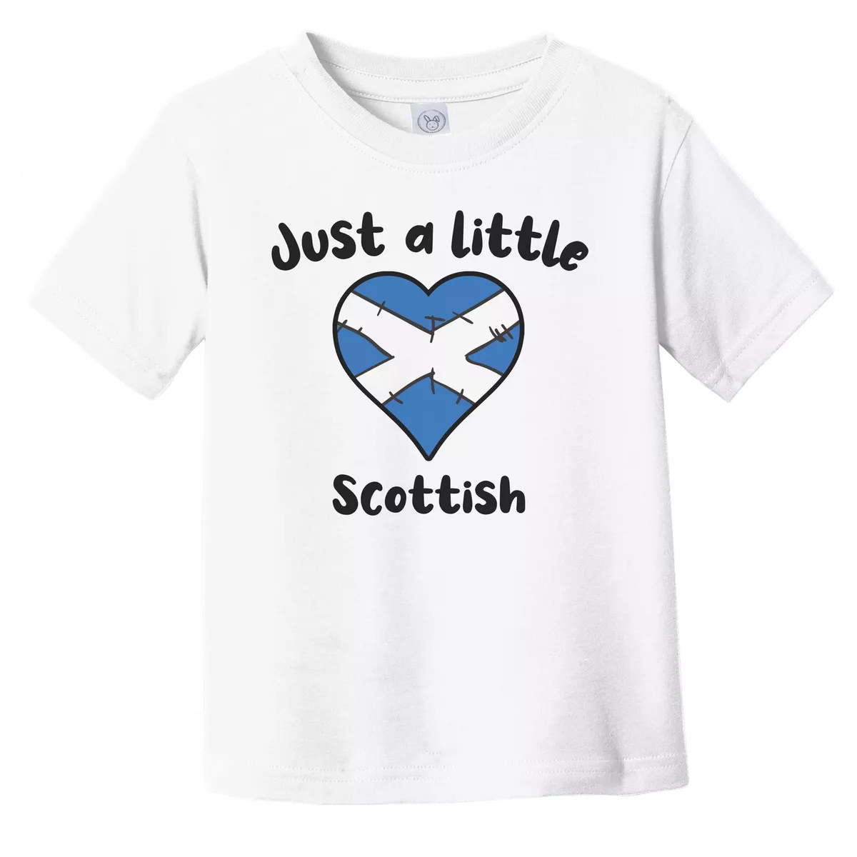 Bella Canvas Just A Little Scottish Cute Scotland Flag Heart Toddler ...