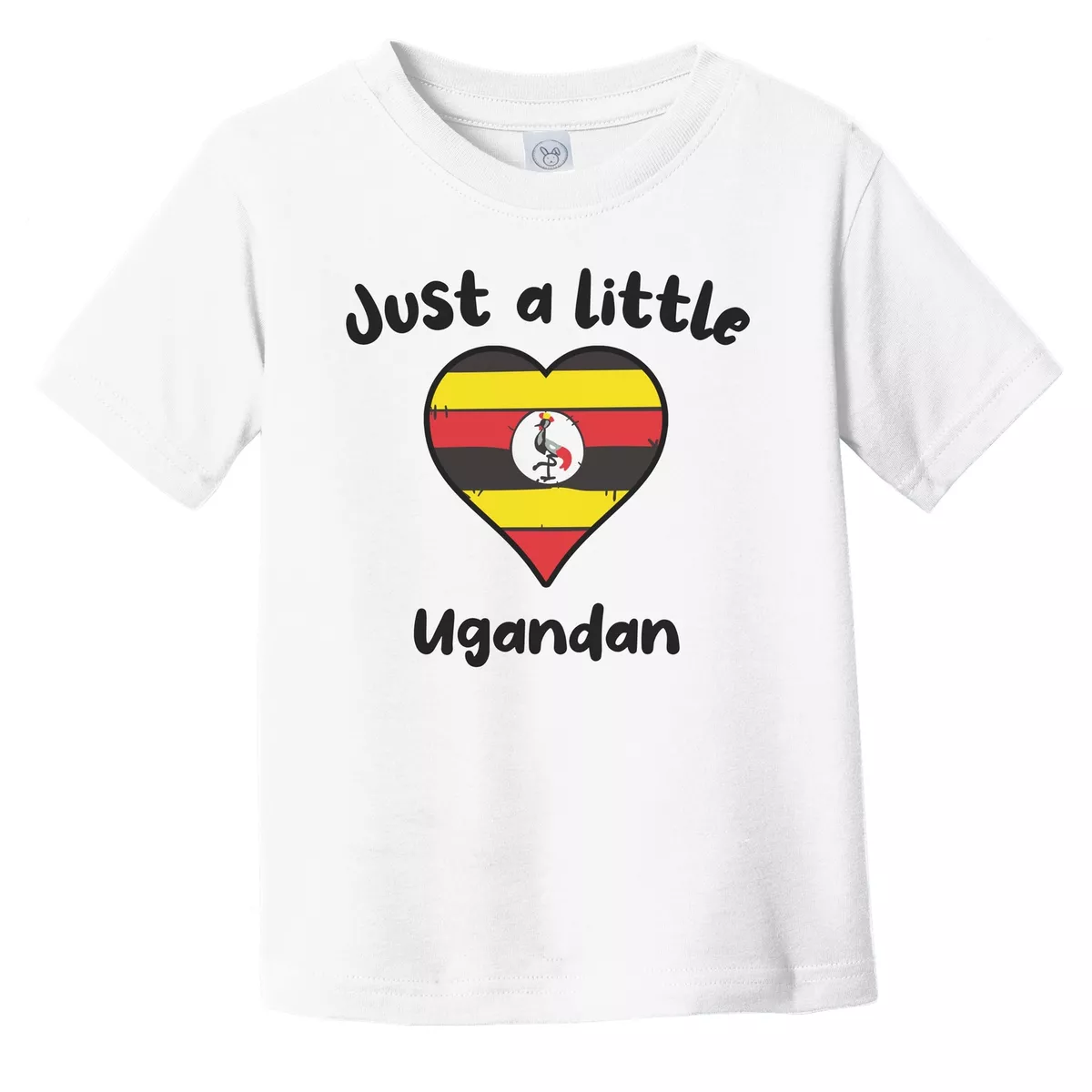 Bella Canvas Just A Little Ugandan Cute Uganda Flag Heart Toddler Boys ...