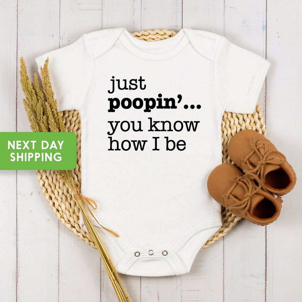 Bella Canvas Just Poopin' You Know How I Be Hipster Baby Clothes, Baby Funny - Walmart.com