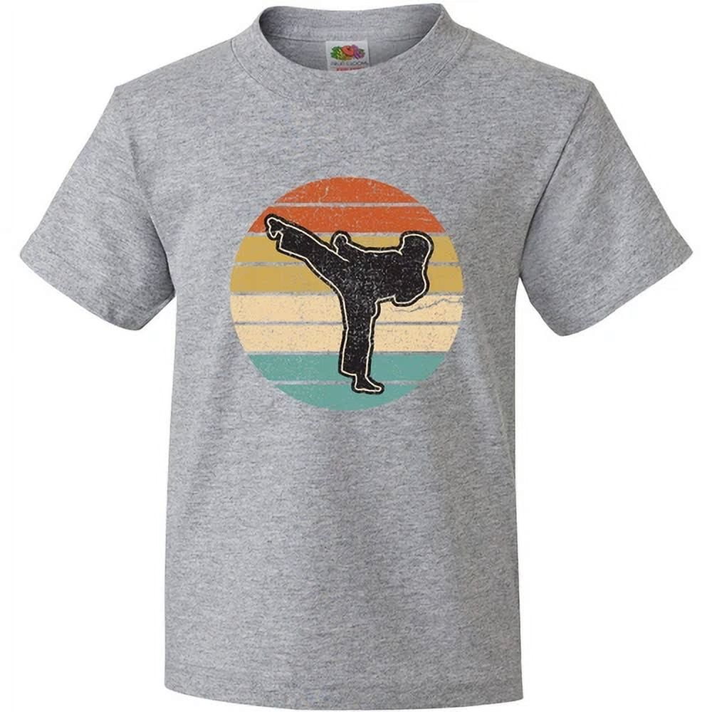 Bella Canvas Karate Martial Arts Retro Sunset Kicking Clothes Hws ...