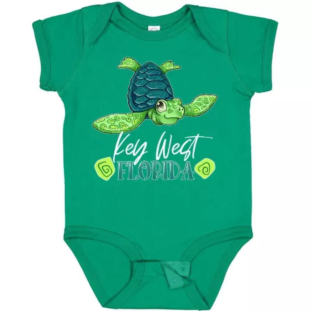 Bella Canvas Key West, Florida Happy Sea Turtle Baby Bodysuit Summer ...