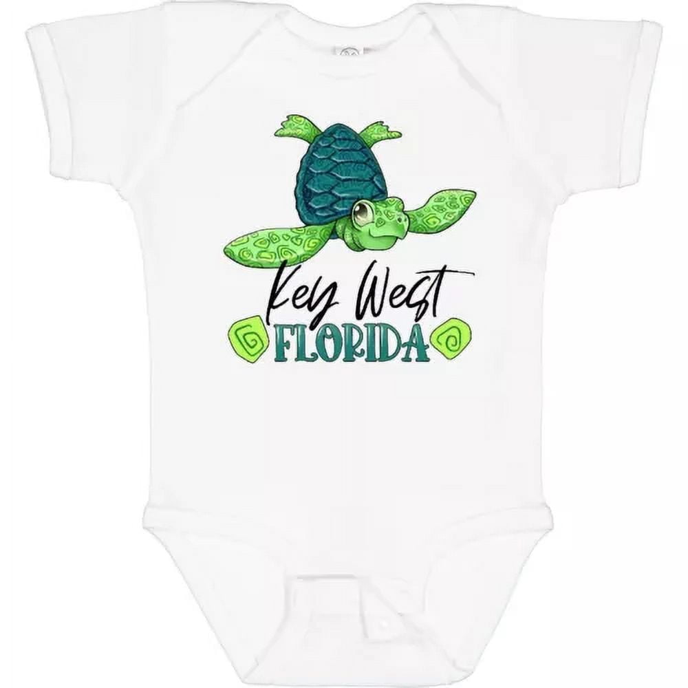 Bella Canvas Key West, Florida Happy Sea Turtle Baby Summer Swirls Cute ...