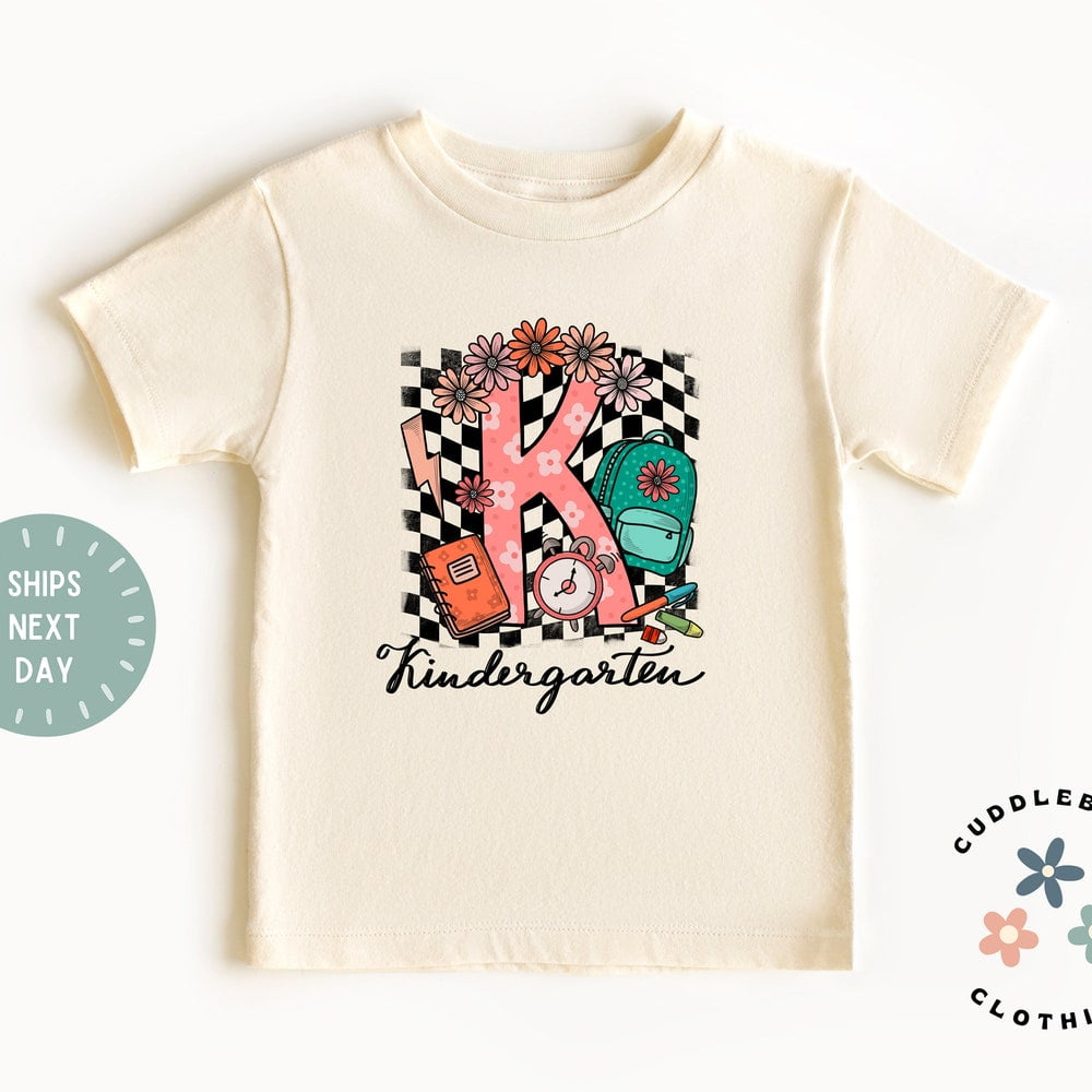 Bella Canvas Kindergarten Shirt, Cute Girl Kindergarten Top, 1st Day of ...