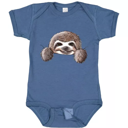 Bella Canvas KiniArt Sloth Baby Bodysuit - KiniArt Cute Cartoon Art ...