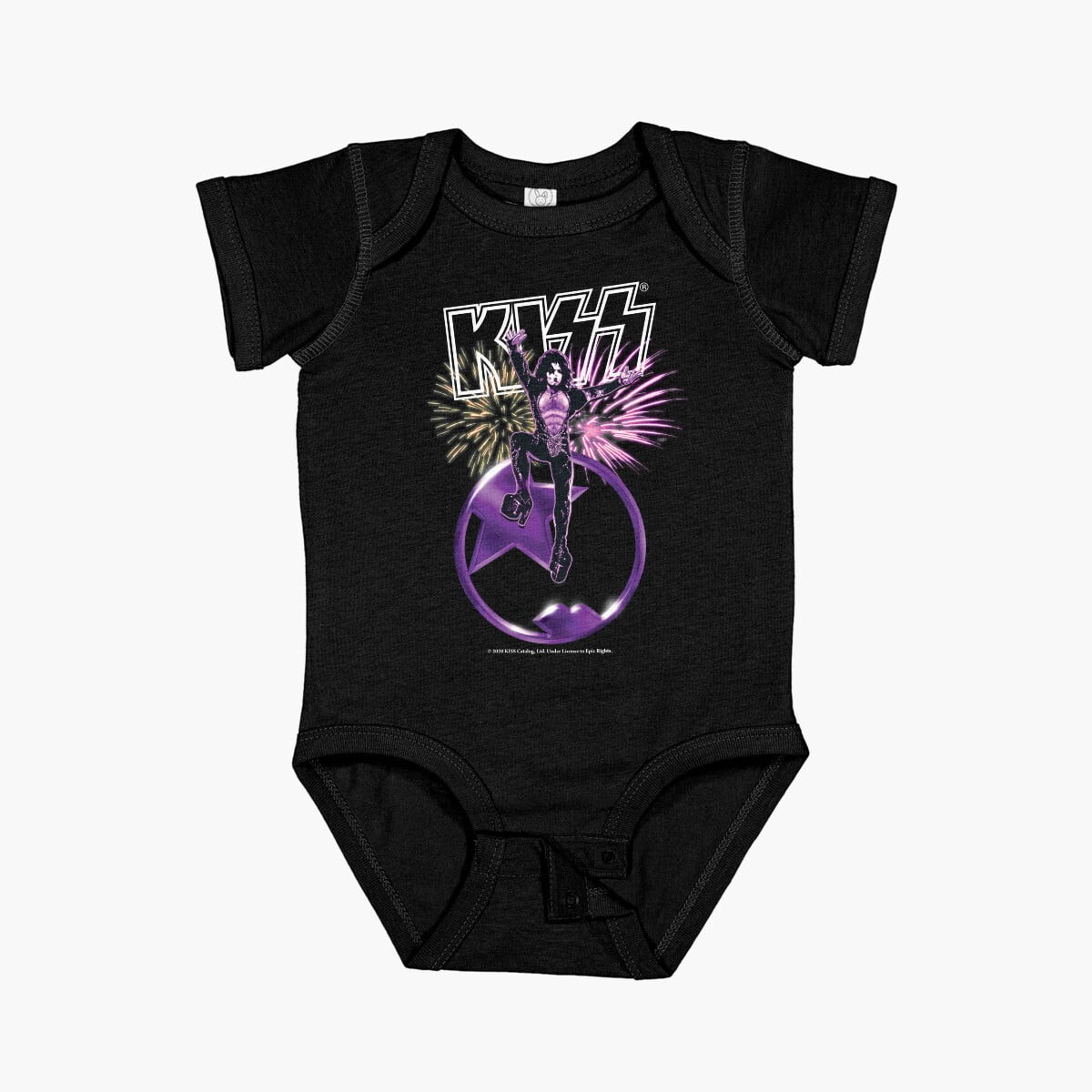 Bella Canvas Kiss Band - Starchild Short Sleeve Baby One-Piece Newborn ...