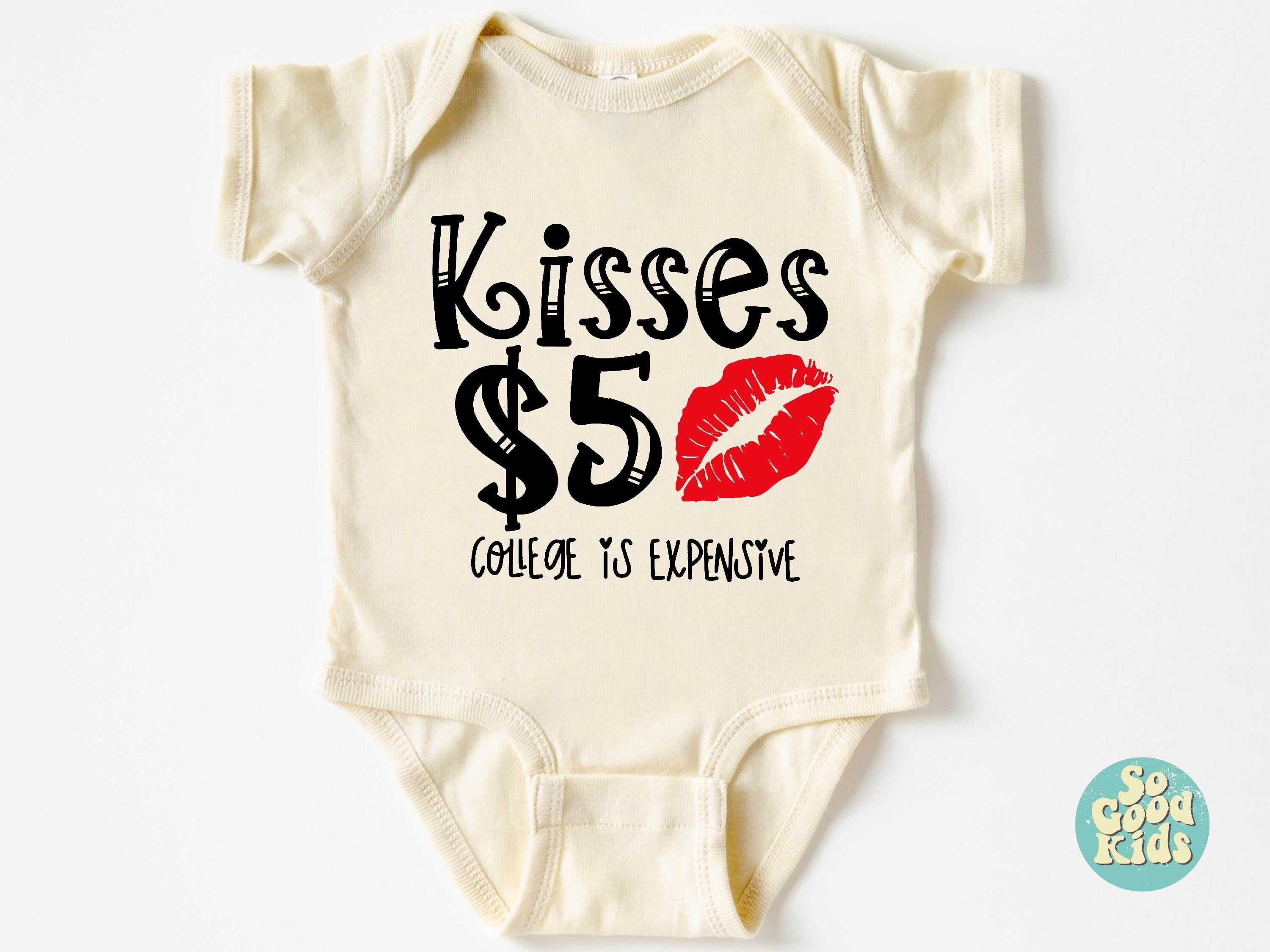 Bella Canvas with Kisses 5 Dollars, Funny Newborn Gift, Pregnancy Reveal, Gift From Aunt, Funny ...