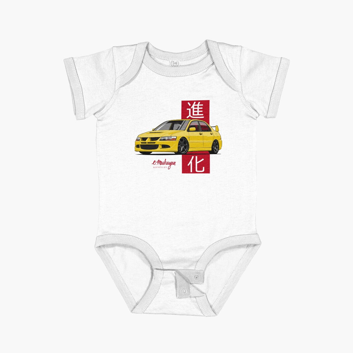 Bella Canvas Lancer Evolution Viii (Yellow) Short Sleeve Baby One-Piece ...