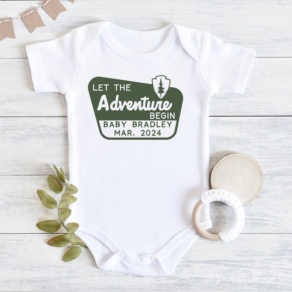Bella Canvas with Let The Adventure Begin Baby Announcement ...
