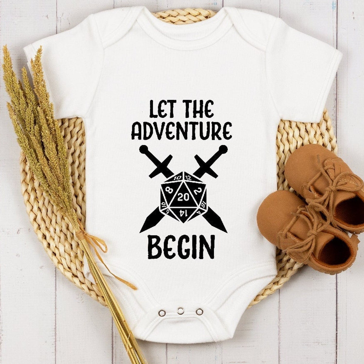 Bella Canvas Let The Adventure Begin Baby Onesie, Baby Announcement Onesie, Coming Home Bodysuit ...