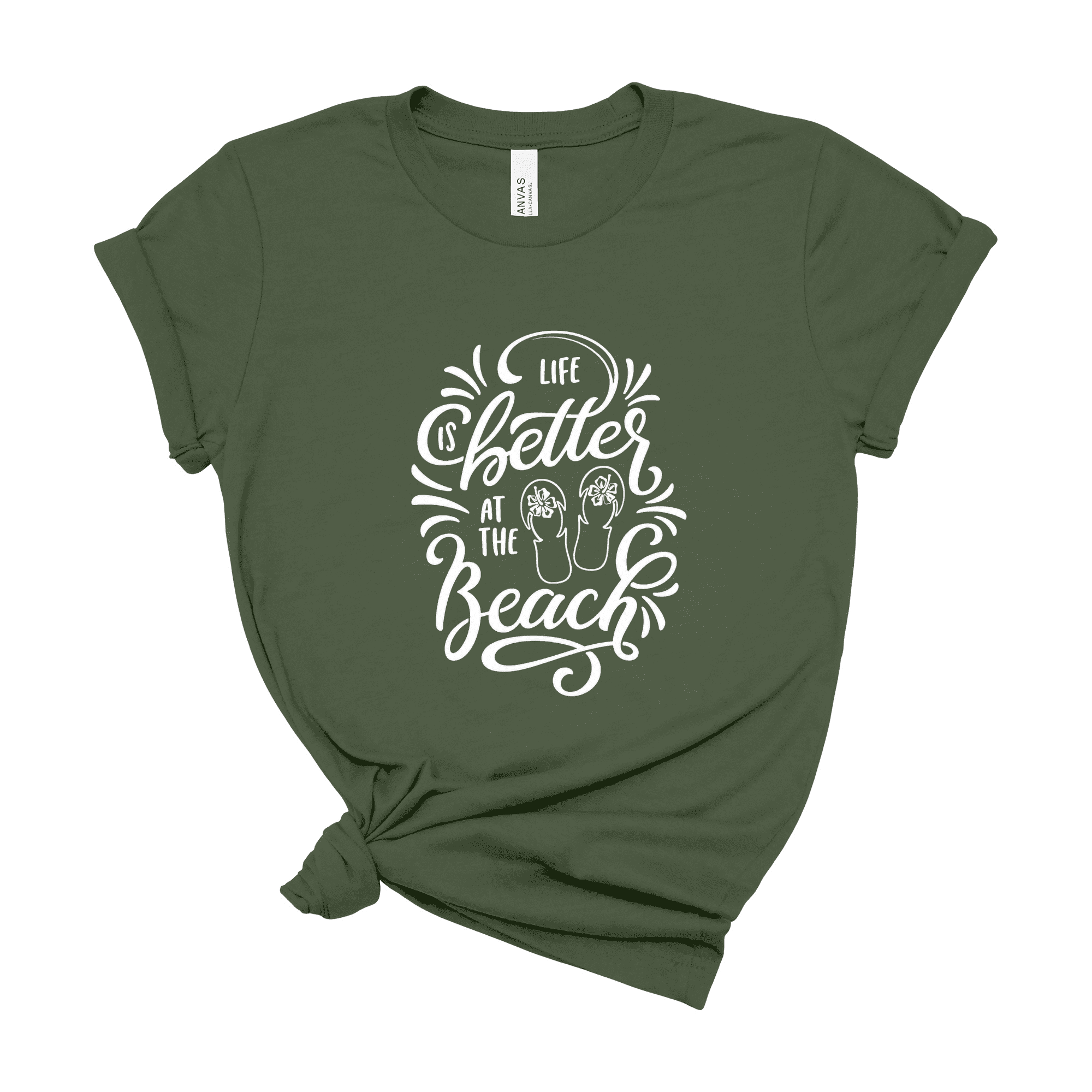 Bella Canvas Life is Better at the Beach Vacation Graphic Print Cotton ...