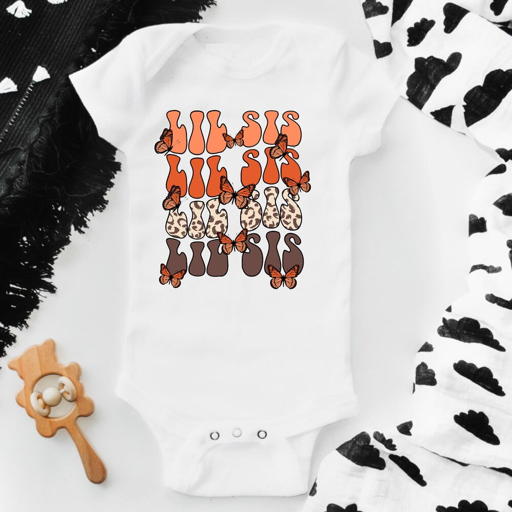 Bella Canvas with Lil Sis, Little Sister Gift,, Baby Girl Outfit, Pregnancy Announcement, Baby ...