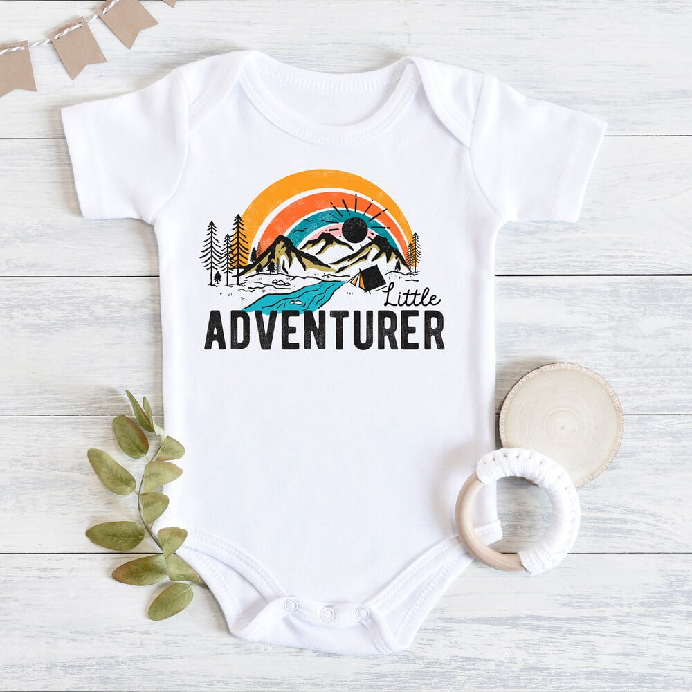 Bella Canvas with Little Adventurer, Camping, Cute Baby Outfit, Baby ...