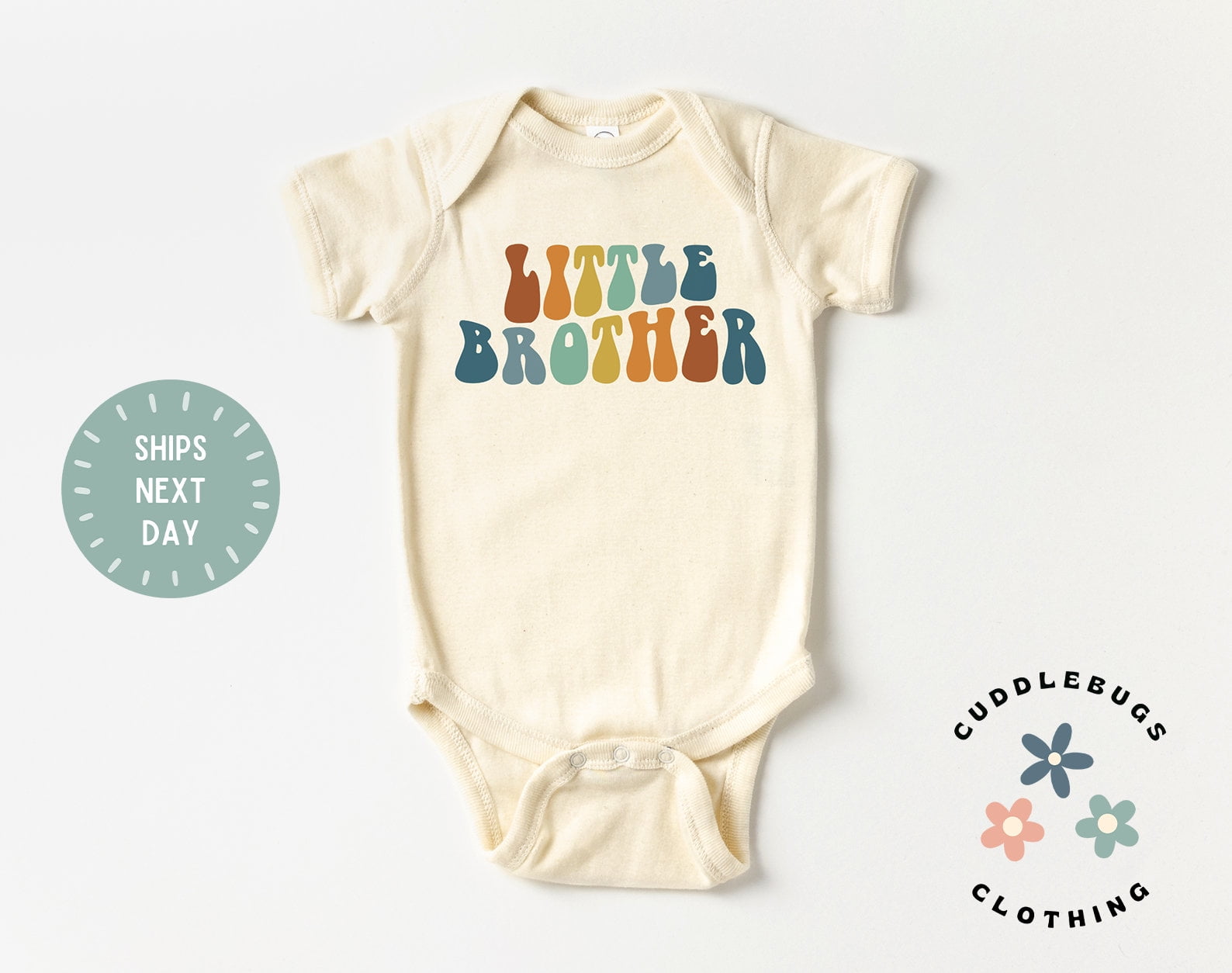 Bella Canvas with Little Brother Baby Onsies, Retro Little Bro, Sibling ...