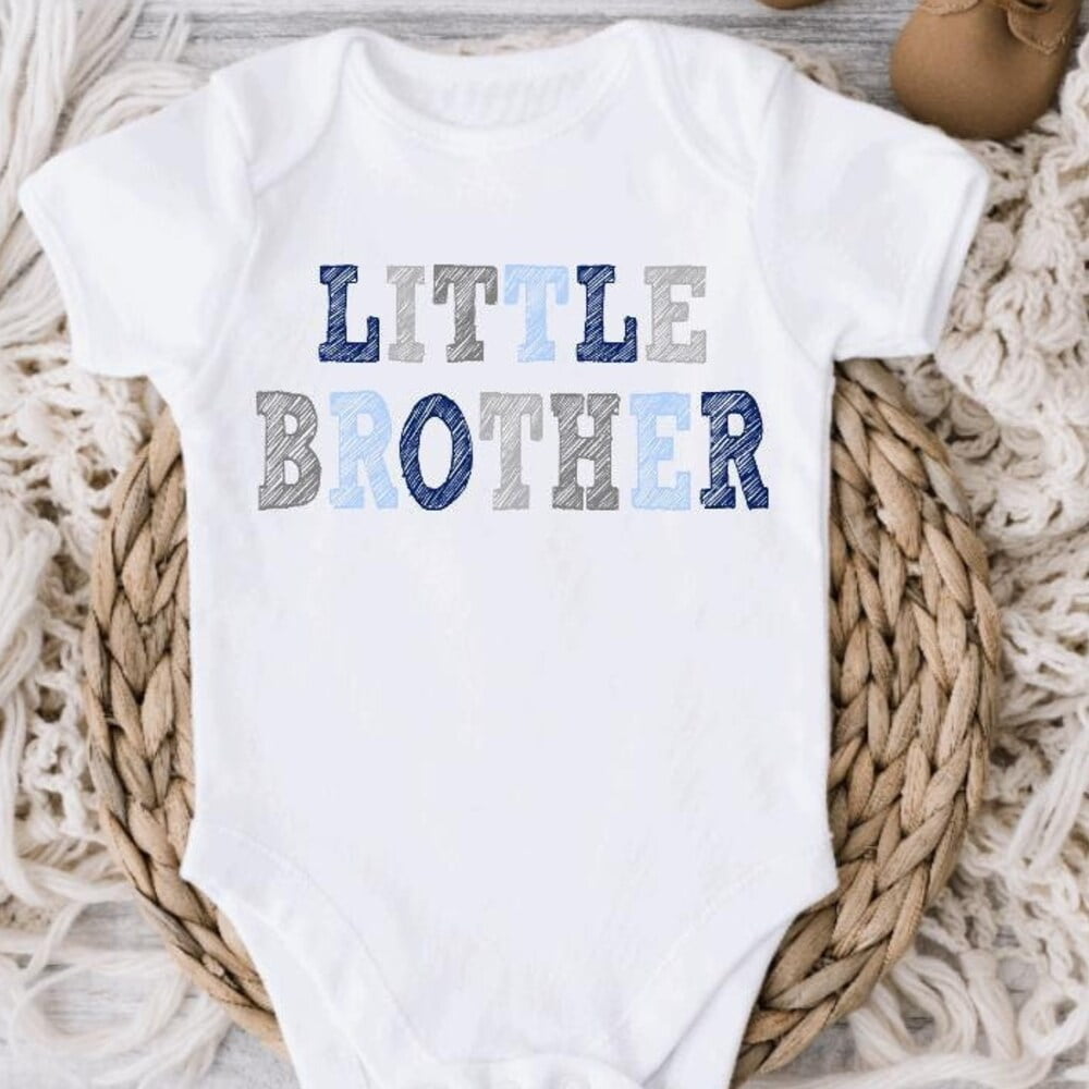 Bella Canvas with Little Brother Baby Outfit, Birth Announcement ...