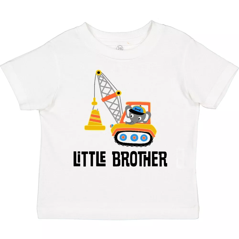 Bella Canvas Little Brother Construction Truck Boys Toddler Shirt ...