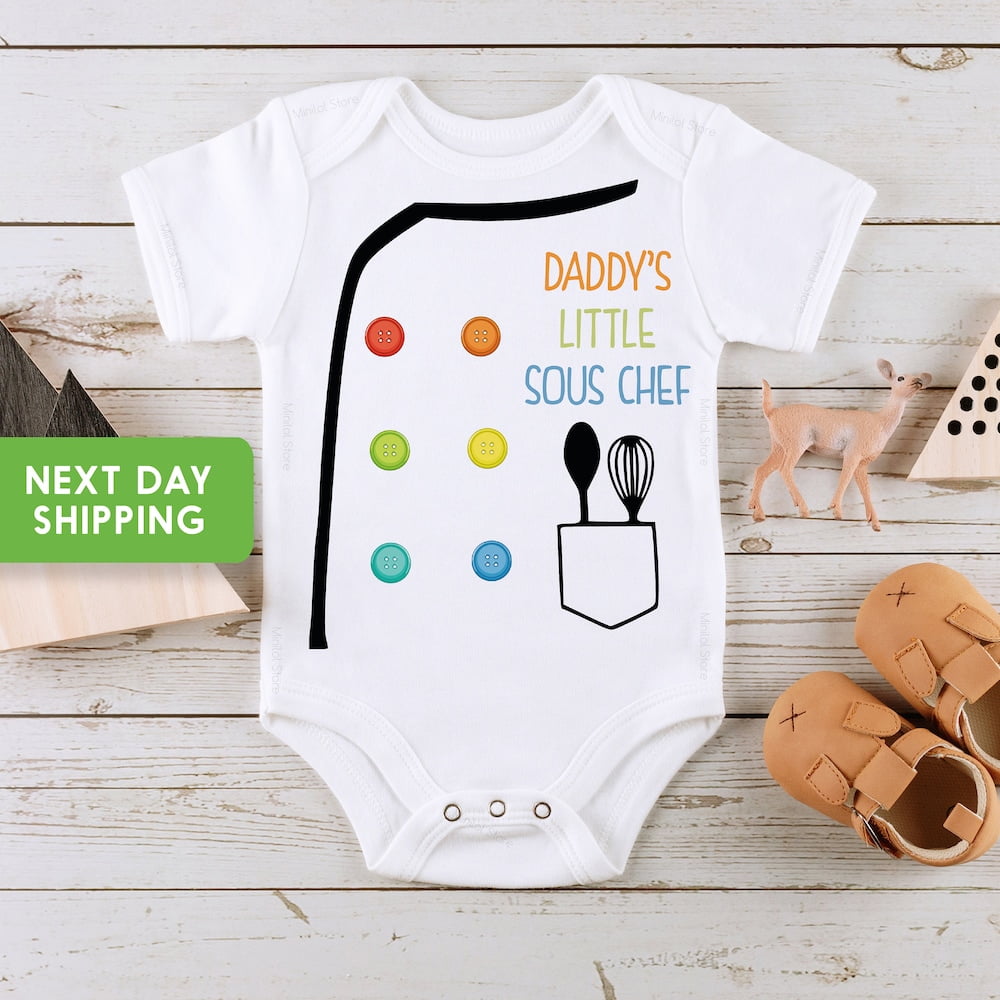 Bella Canvas Little Chef Baby Little Sous Chef Baby Bodysuit, Baby Chef ...