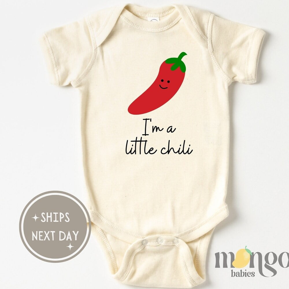 Bella Canvas with I'M A Little Chili s Cute Chili Funny Baby Outfit ...