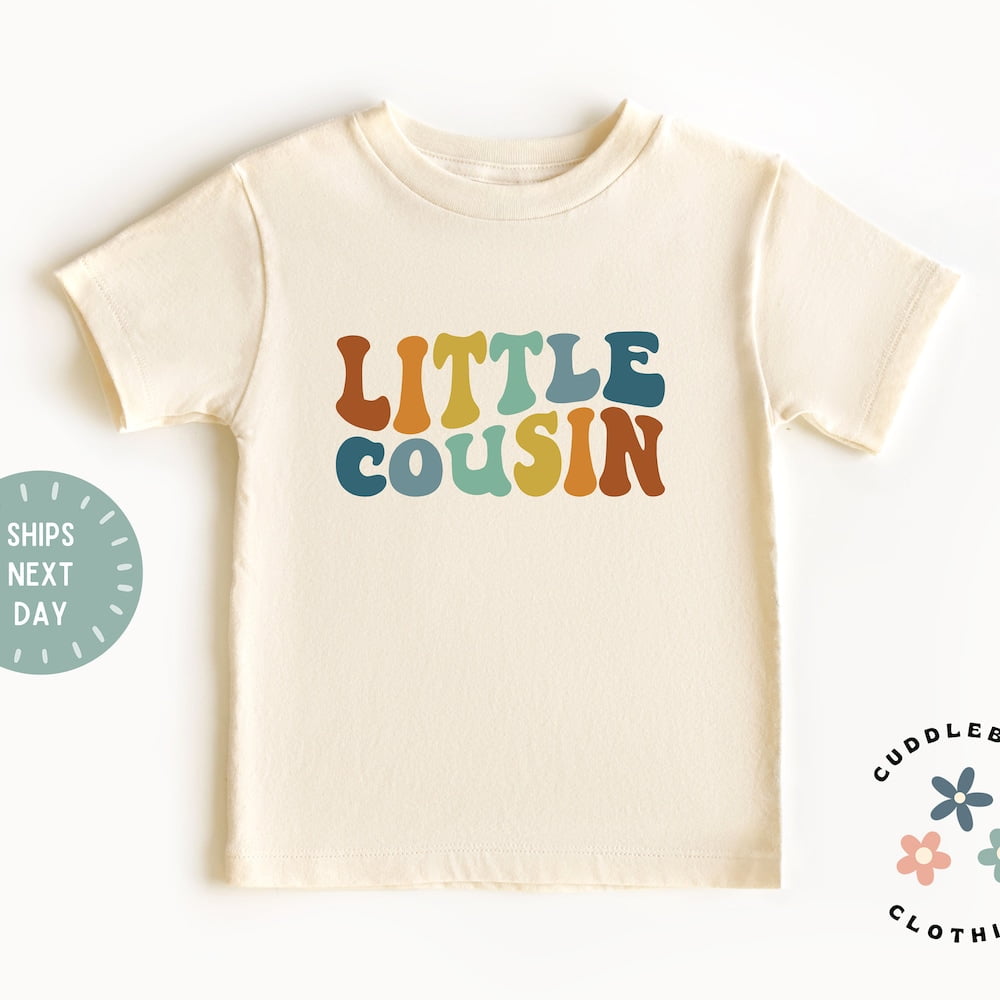 Bella Canvas Little Cousin Shirt, Retro Rainbow Cousin Tee, Cousin Crew, Cousins Kids Tee, Boy ...