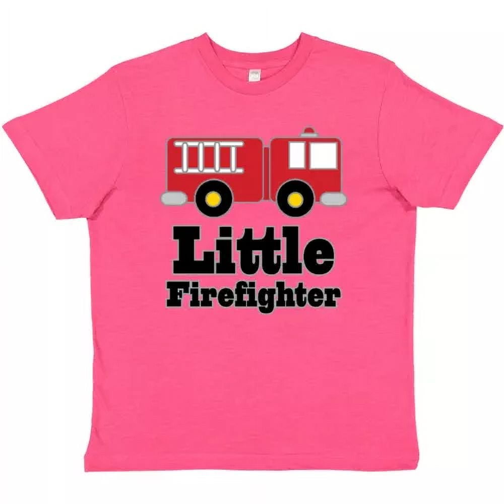Bella Canvas Little Firefighter Fire Engine Toddler T-Shirt Firetruck ...
