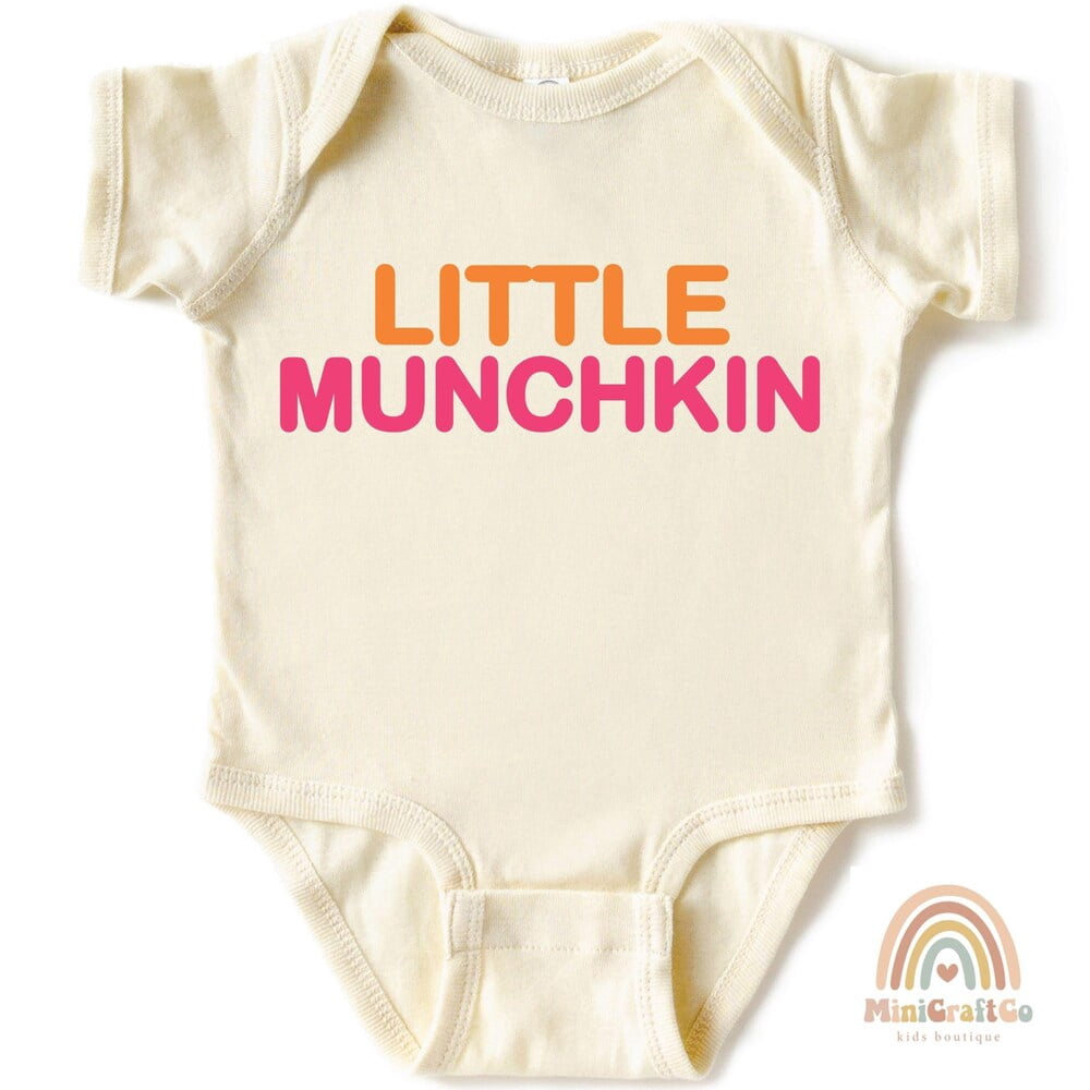 Bella Canvas with Little Munchkin, Cute Food Baby Gift, Donut, Raglan ...