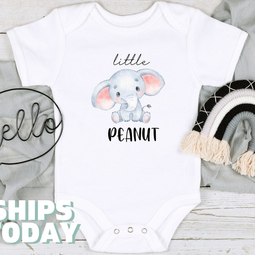 Bella Canvas with Little Pea.Nut s Cute Baby Elephant Mommy'S Little Pea.Nut Daddy'S Little Pea ...